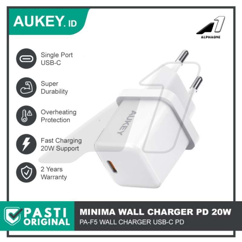 Jual AUKEY Adaptor Kepala Charger USB C Minima PA-F5 Fast Charging PD ... Jual AUKEY Adaptor Kepala Charger USB C Minima PA-F5 Fast Charging PD ...