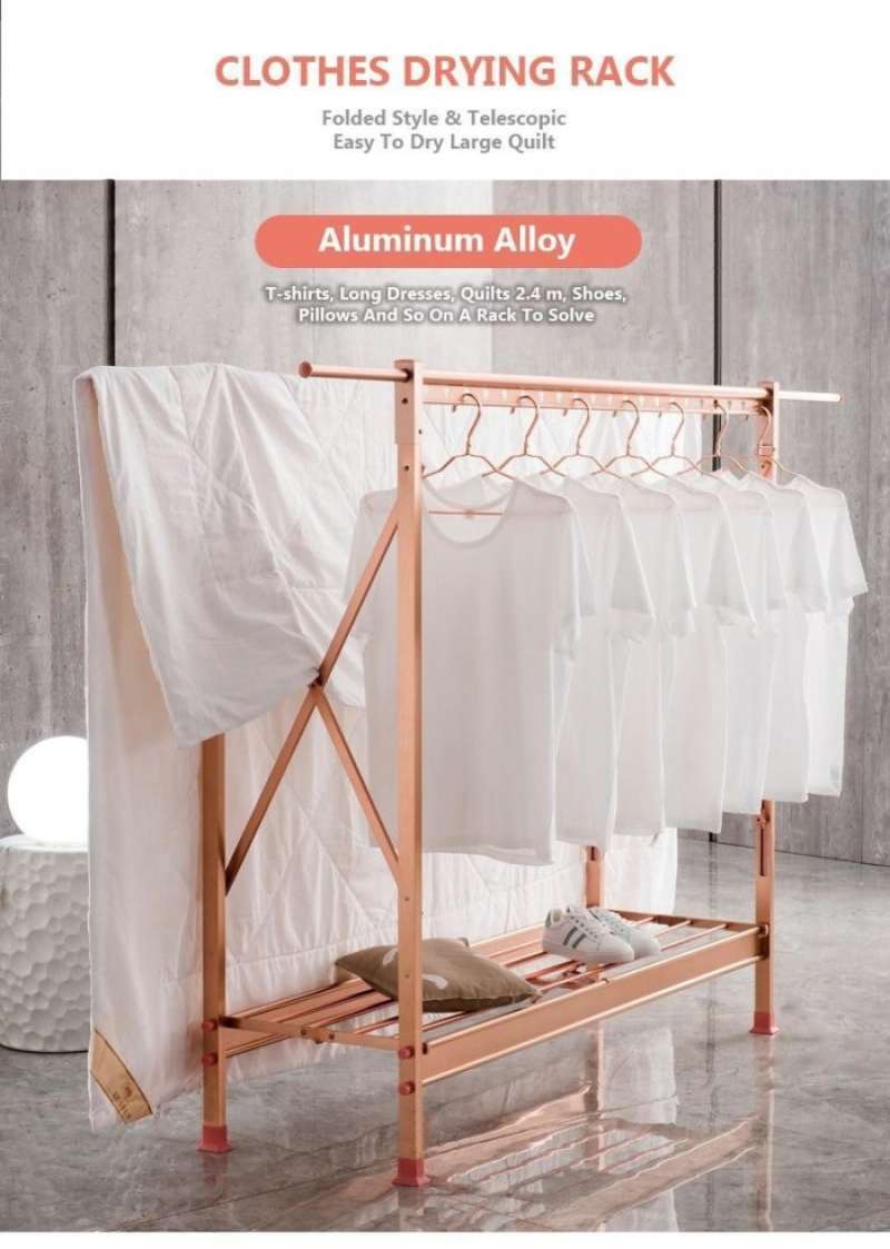 Jual Clothes Drying Rack Foldable Aluminium Alloy / Jemuran Baju ...