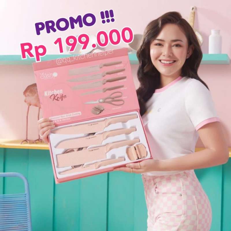 Promo Steincookware Stein Knife Set Pisau Set Diamond Pattern Diskon 24 ...