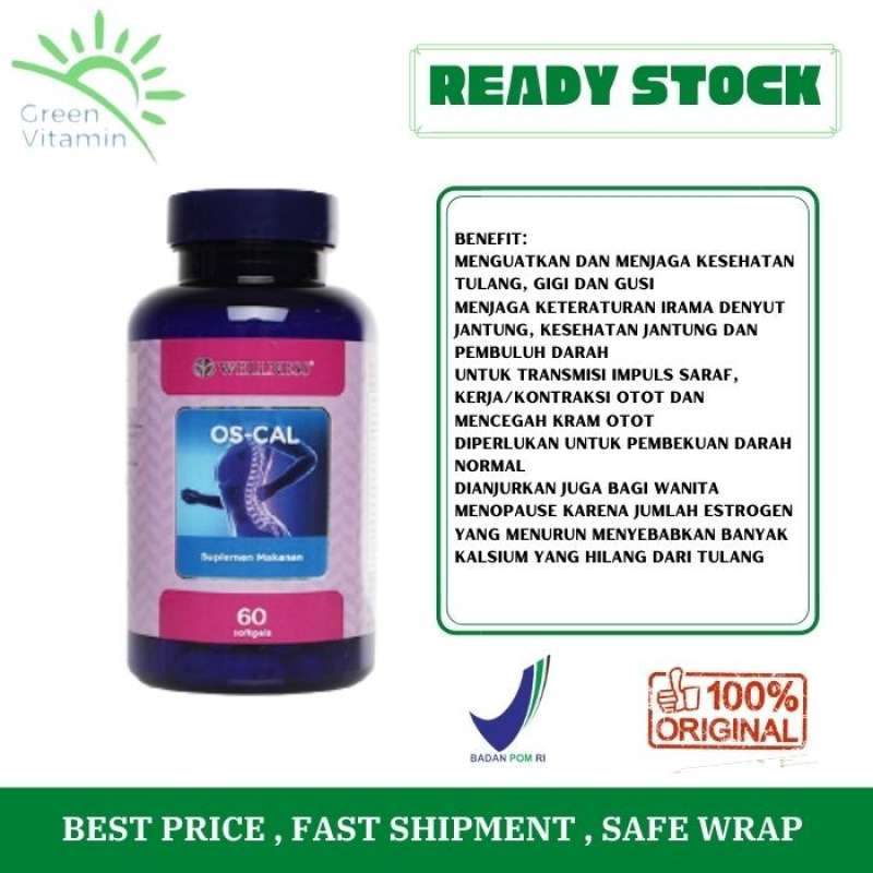 Jual Wellness OS-CAL Oscal Calcium Magnesium Dissolution 60 kapsul di ...