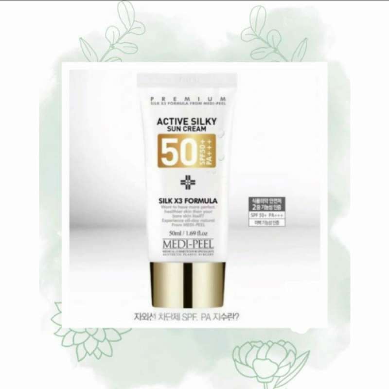 Jual MEDIPEEL SILKY SUNSCREEN SPF 50+ PA+++ PELINDUNG MATAHARI ANTI ...