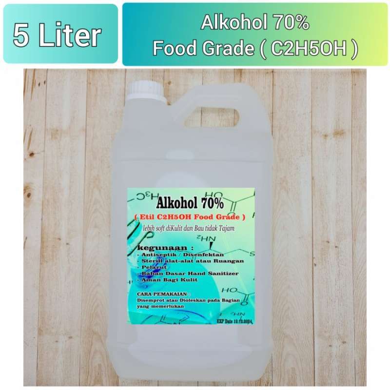 Jual Ethyl Alkohol 70% / Ethyl Alkohol 96% / Pure Ethanol Food Grade 5 ...