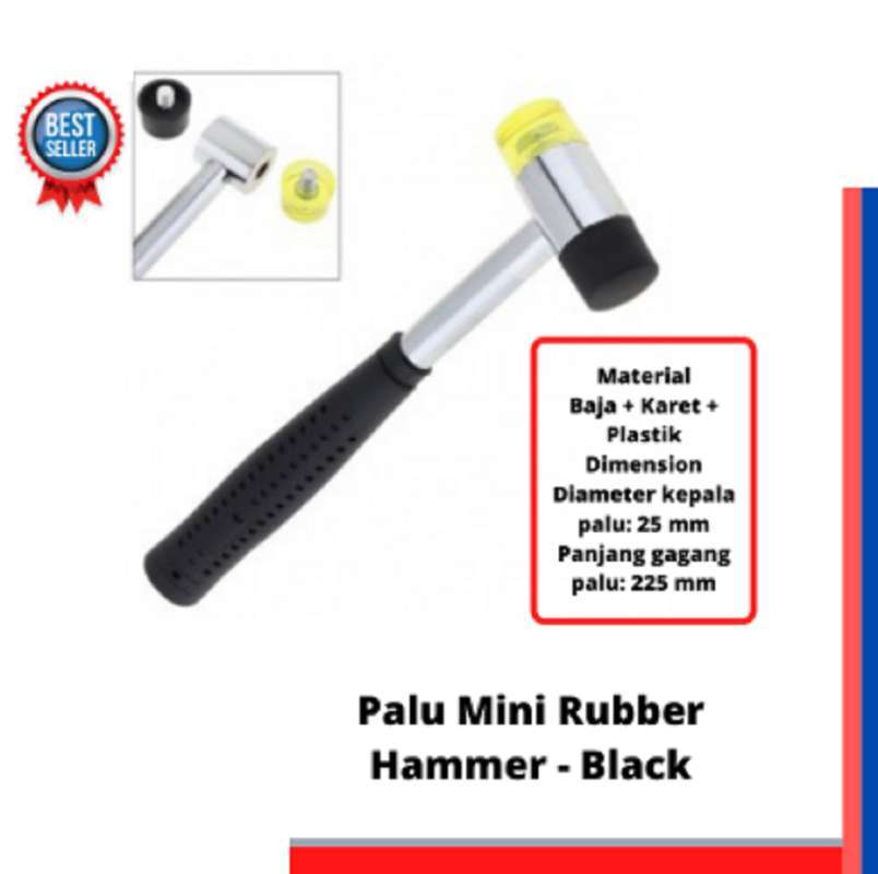 Promo Palu Mini Rubber Hammer Gagang Besi Dual Rubber Nylon Martil ...