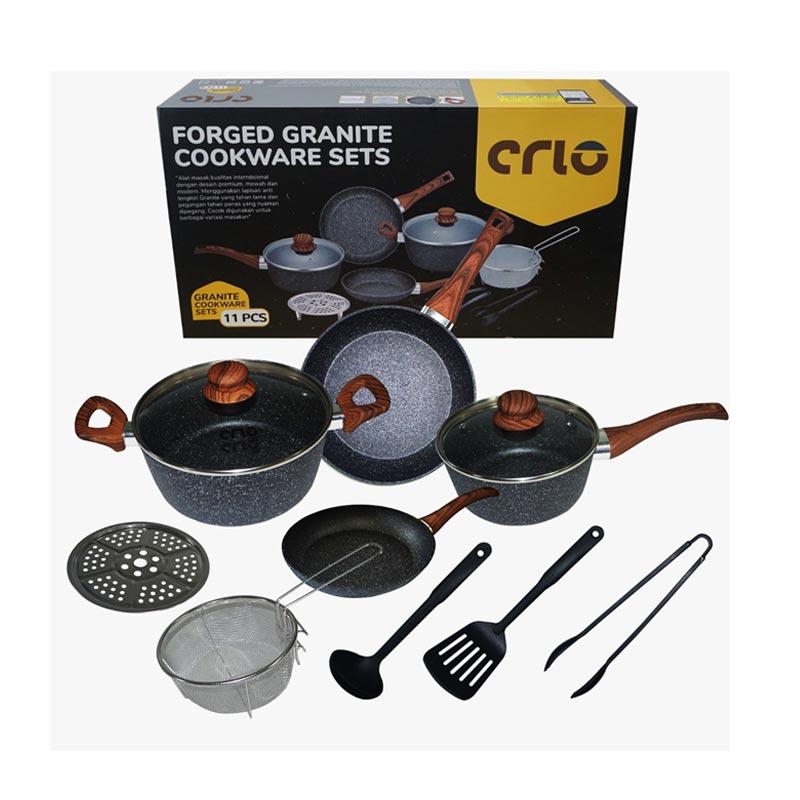 Jual CRIO CHEF Royale Granite Stone Cookware Set [11 Pcs] di Seller ...
