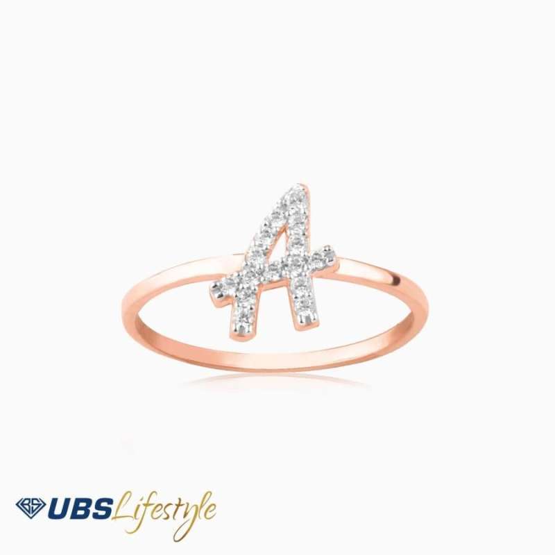 Jual cincin emas asli kadar 700 70% 18k adjad huruf alfabet alpha star ...