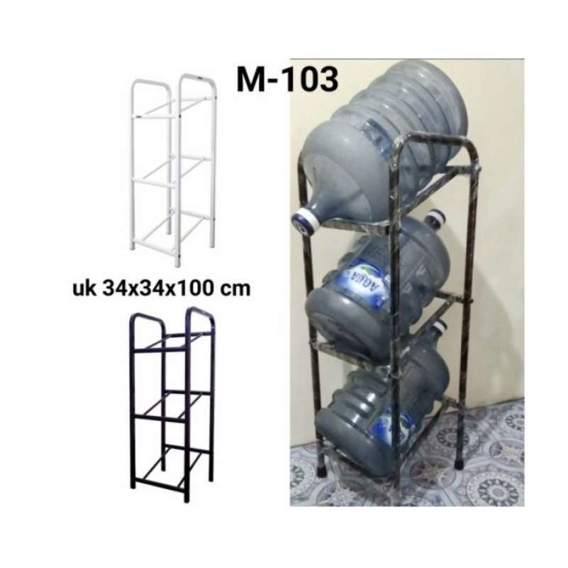 Jual Rak Galon 3 Susun Rak Galon Air 3 Tingkat + roda di Seller MoroBuy ...