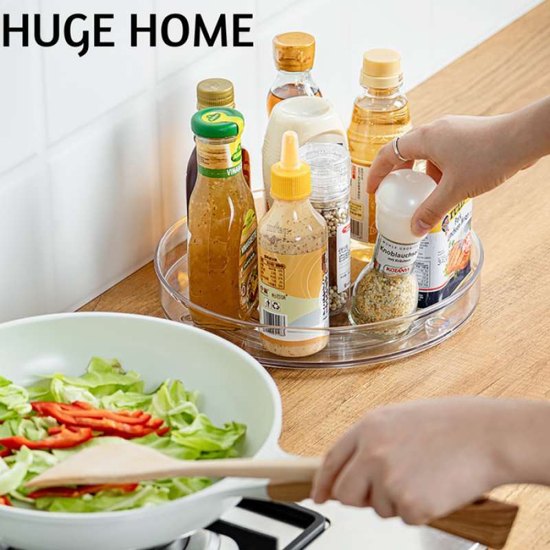 Promo RAK DAPUR TRANPARAN PUTAR 360 ONE LAYER ROTATING SPICE RACK ...