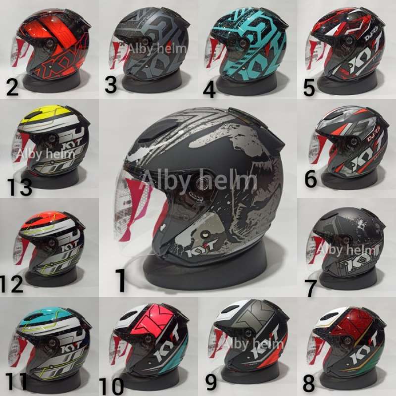 Promo HELM KYT DJ MARU CORAK Half Face Diskon 23% di Seller ...