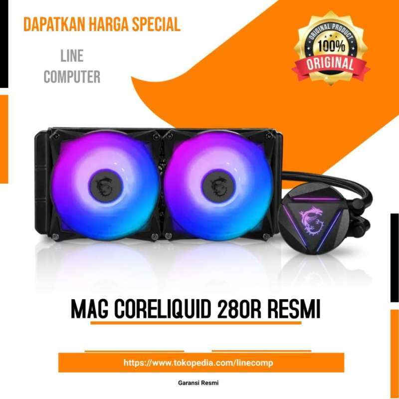 Jual MSI MAG CORELIQUID 280R ARGB - CPU Cooler Liquid Fan di Seller ...