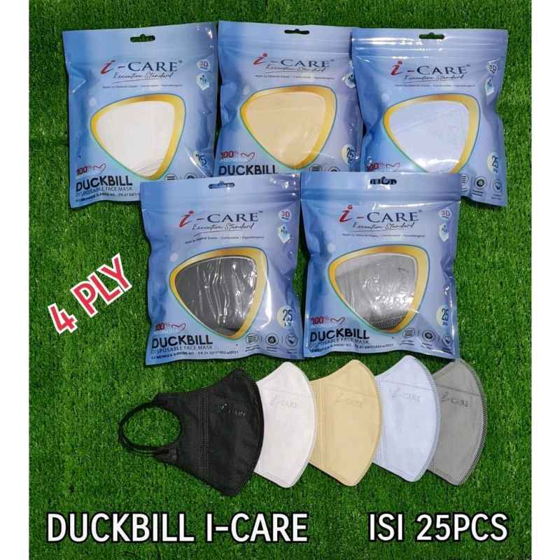 Promo MASKER DUCKBILL I-CARE 4 PLY BAHAN TEBAL KEMASAN SACHET ISI 25 ...
