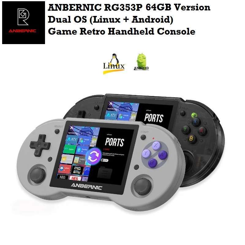Jual Anbernic Rg353p 64gb - Dual Mode Emulator Retro Game Handheld ...