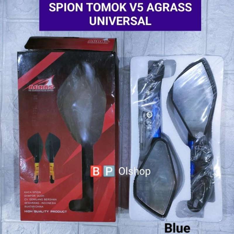 Jual Spion Tomok Model V5 (kaca Besar) Merk Agras Full Cnc - Hitam Di ...