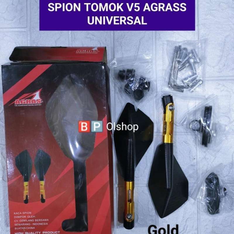 Jual Spion Tomok Model V5 (kaca Besar) Merk Agras Full Cnc - Hitam Di ...