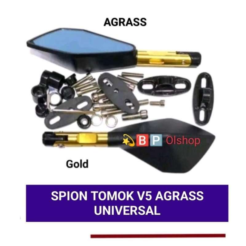 Jual Spion Tomok Model V5 (kaca Besar) Merk Agras Full Cnc - Hitam Di ...