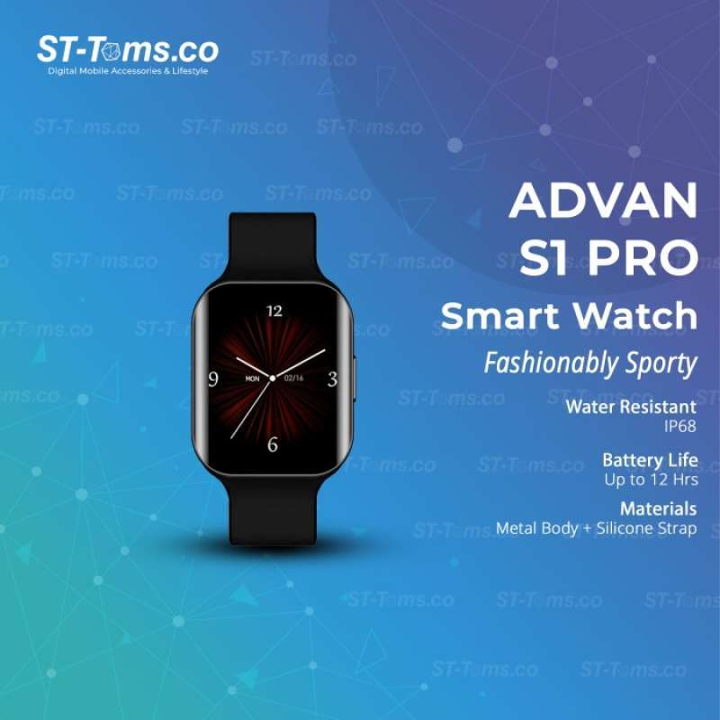 Jual Advan S1 Pro Smartwatch 1.69” Ips Screen 15 Sports Spo2 Ip68 Di ...