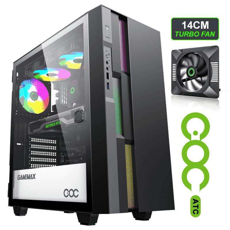 Jual GAMEMAX BRUFEN C3 BLACK GREY TEMPERED GLASS ARGB COC GAMING ATX CASE di Seller TF COM ...