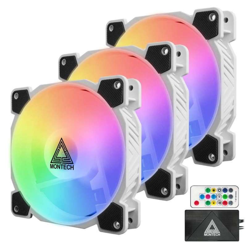 Jual MONTECH Z3 PRO ARGB PWM HUB 3in1 Controller 3x 120mm White Fan ...
