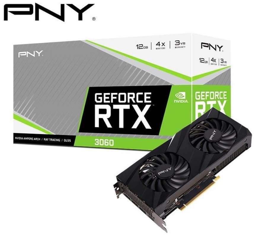 Jual PNY Nvidia GeForce RTX 3060 12GB GDDR6 VERTO 192-bit Dual Fan di ...