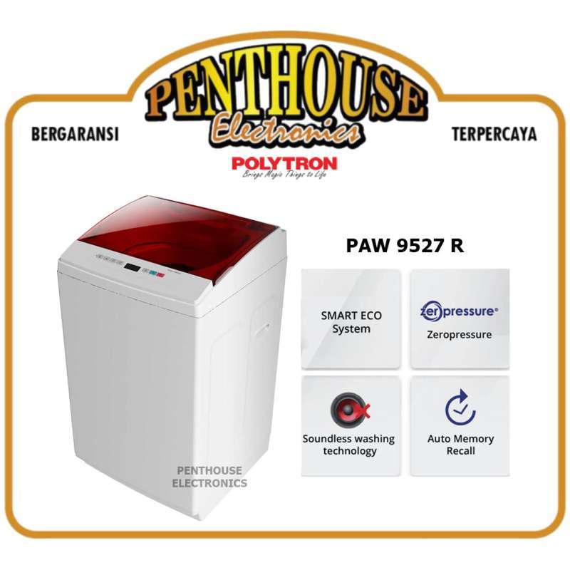 Jual Polytron Mesin Cuci 1 Tabung 9.5KG PAW-9527R / PAW 9527 R / PAW9527 di Seller Penthouse ...