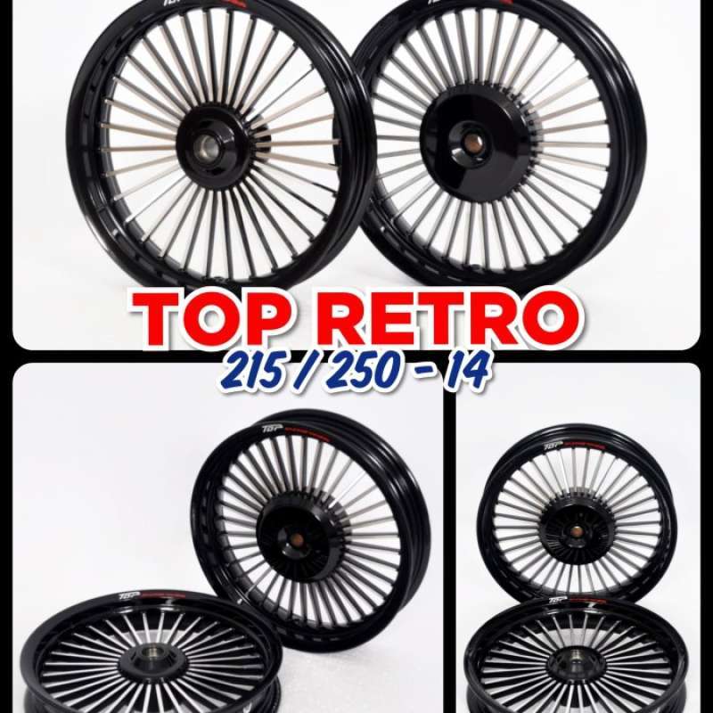 Jual velg motor M3 TOP Retro Black Chrome di Seller Cintamotormu - Duri ...