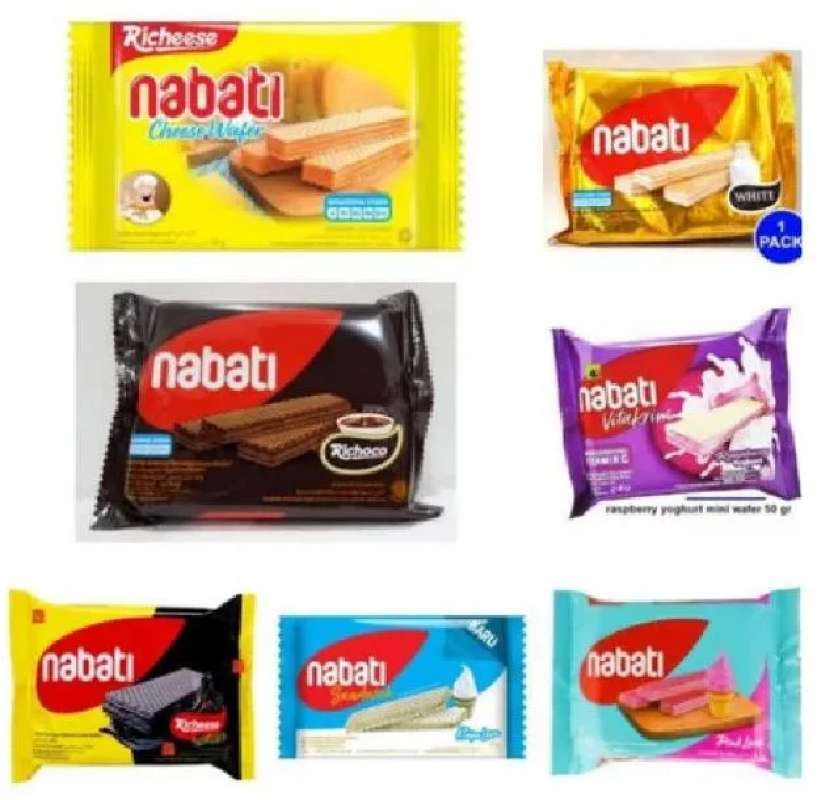 Jual Nabati Wafer 46gr isi 5pcs/Wafer/Camilan/Biskuit PInk Lava di ...