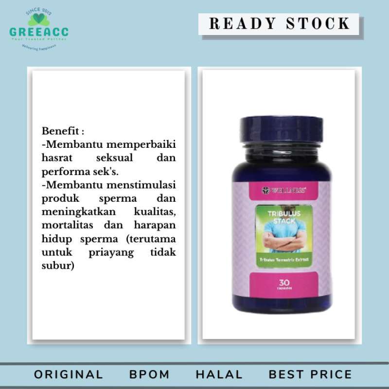 Jual Wellness Tribulus Stack 30 Kapsul Terrestris Extract Bpom Original ...