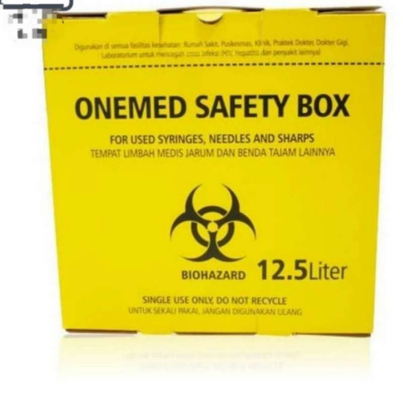 Promo safety box onemed 12,5liter tempat sampah medis tempat sampah ...