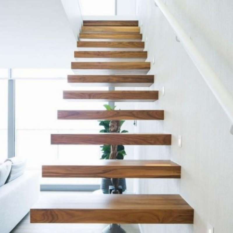 Jual papan kayu tangga jati asli dan kayu mahoni modern minimalis ...