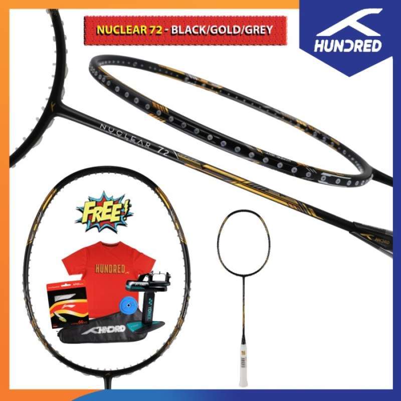 Jual Hundred Raket Nuclear 72 Raket Badminton Original - PKT-66UM WHT ...