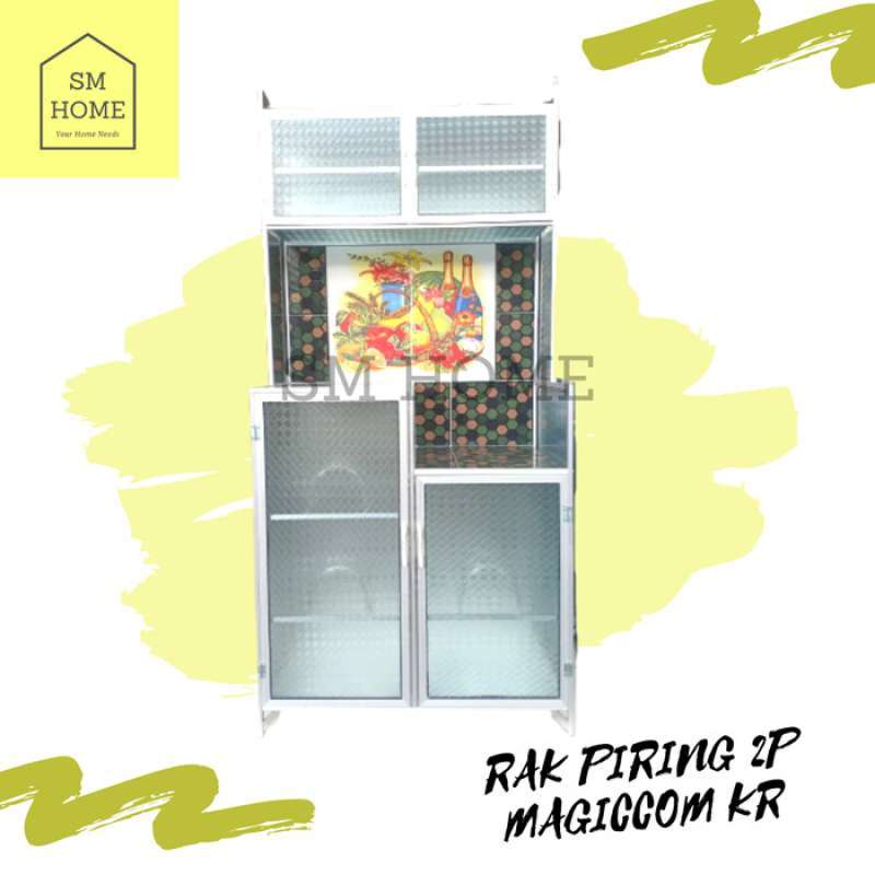 Jual Rak piring 2pintu Aluminium Magiccom BAWAH KERAMIK Lemari Piring - Multicolor di Seller ...