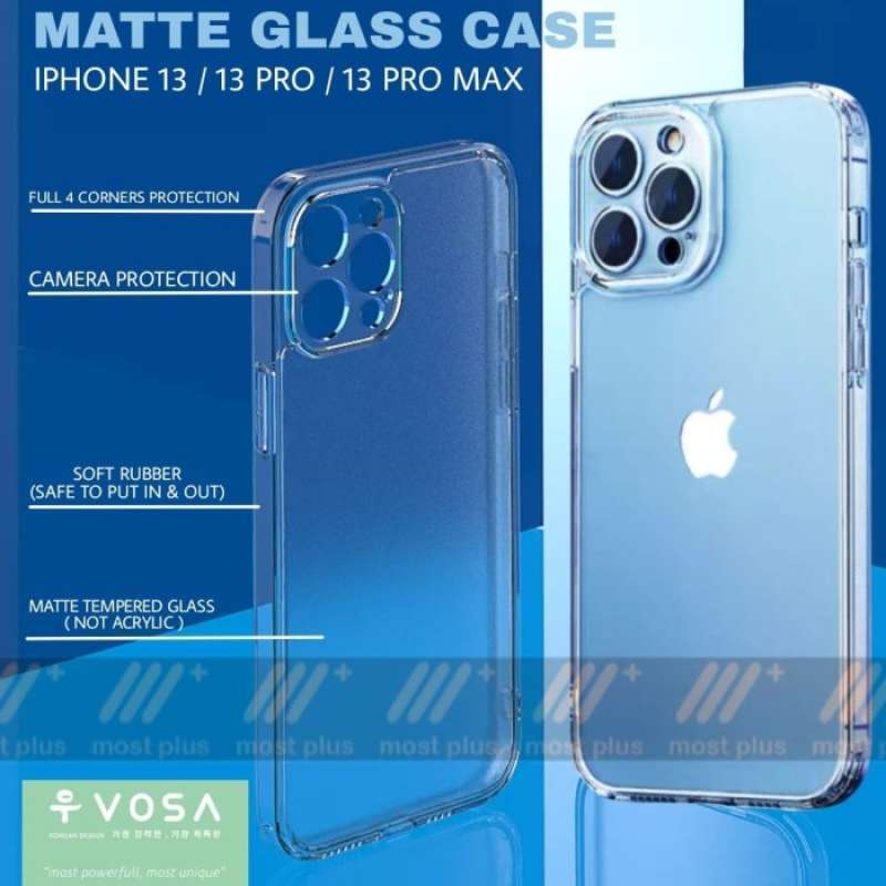 Promo 13 / 13 Pro / 13 Pro Max Matte Glass Vosa Case Casing - 13 Diskon ...
