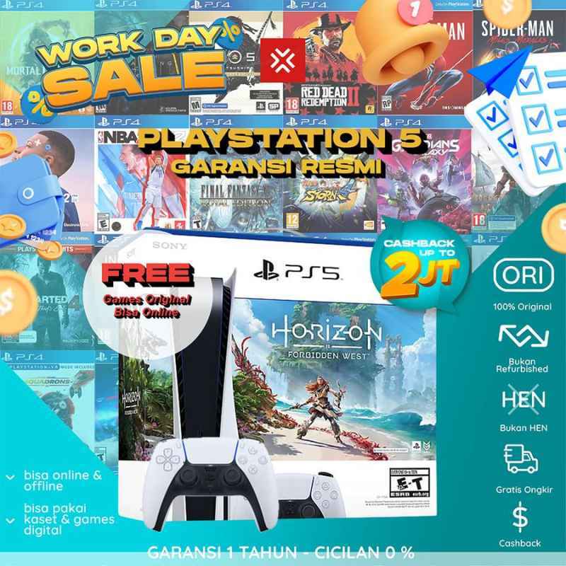Promo Sony Ps5 Playstation 5 Disc Digital Resmi Sony Indonesia Bonus ...