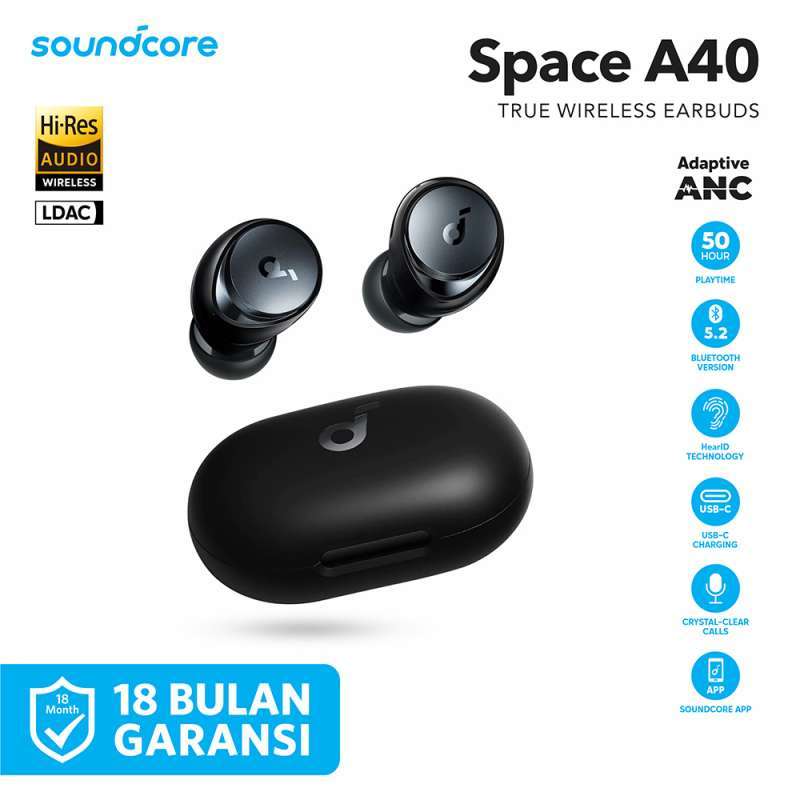 Jual TWS Anker SoundCore Space A40 ANC - A3936 di Seller Anker Indonesia Official Store - Kota ...