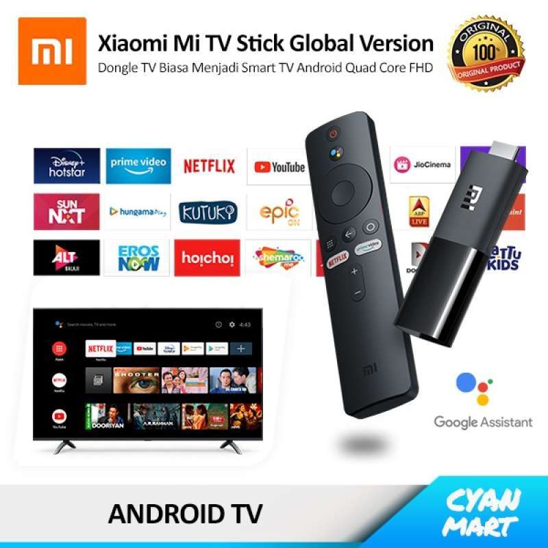 Jual Android TV Xiaomi Mi TV Stick Android Quadcore HDMI FHD Mirip Mi ...