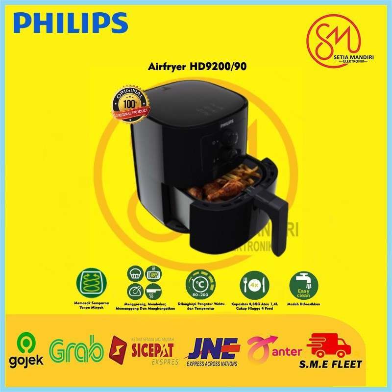 Jual PHILIPS Essential Air Fryer HD9200 4,1 Liter HD 9200 - Hitam HD9200/90 di Seller Setia ...