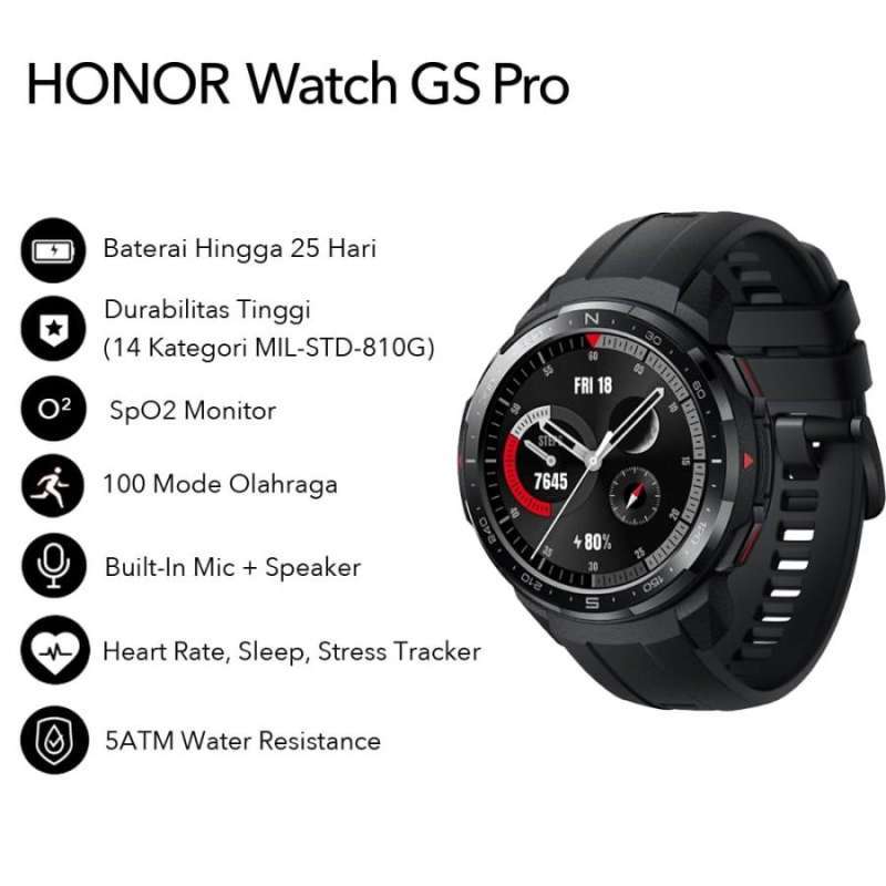 Jual HONOR Watch GS PRO Smartwatch - Garansi Resmi - Camo Grey di ...