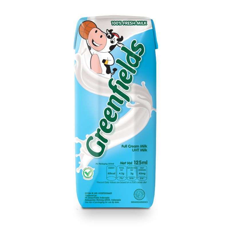 Promo Greenfields UHT Milk Fullcream [125 mL] Diskon 11% di Seller ...