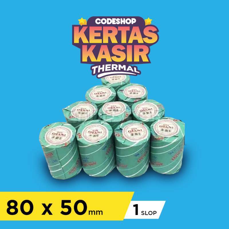 Jual 1 SLOP Kertas Kasir Thermal Otani 80 x 50 mm Printer Struk 80 di ...