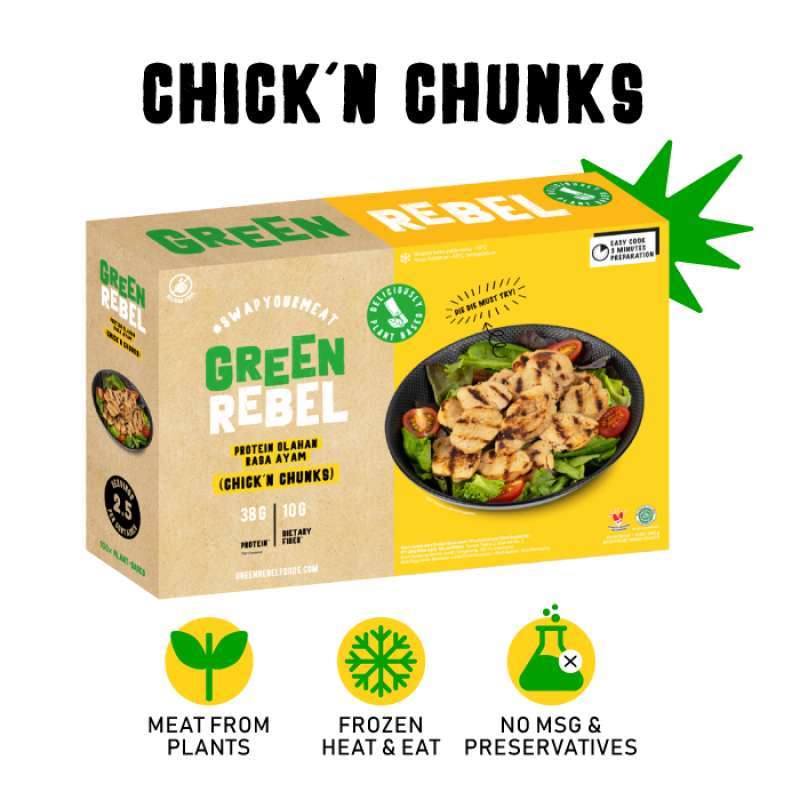 Promo Chick'n Chunk by Green Rebel - Protein Olahan Ayam Frozen Diskon ...