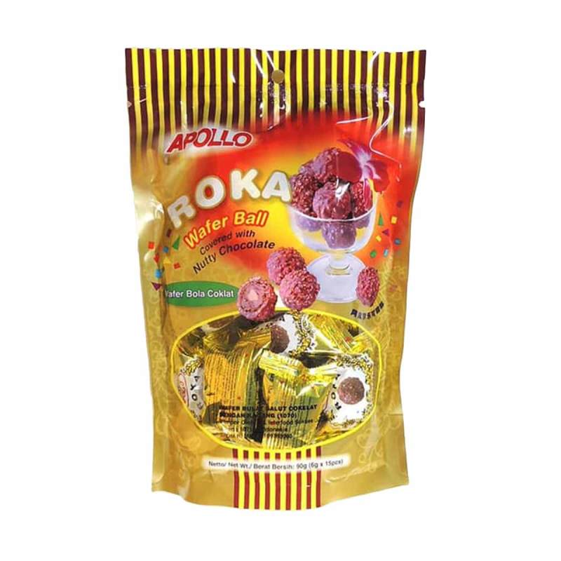 Jual APOLLO Roka Chocolate Ball Wafer [90g] di Seller Interfood Store ...