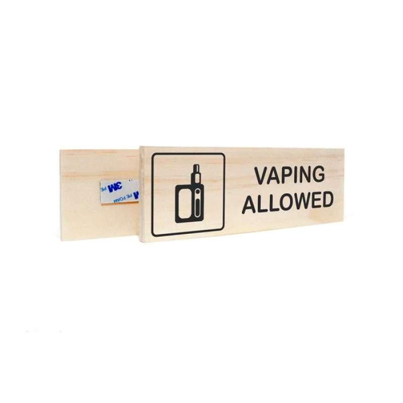 Promo sign system vaping allowed - wall sign - vape area signage Diskon 5% di Seller TOTE BAGS ...