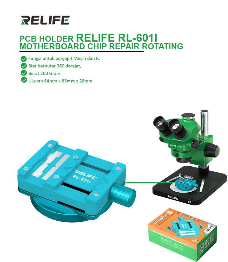 Jual PCB HoLder ReLife RL-601l Mini Motherboard Chip repair rotating ...