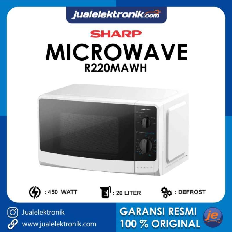 Promo Sharp R220MAWH - Microwave Solo 20 Liter 450 Watt Putih Diskon 16% di Seller GrowUp Store ...