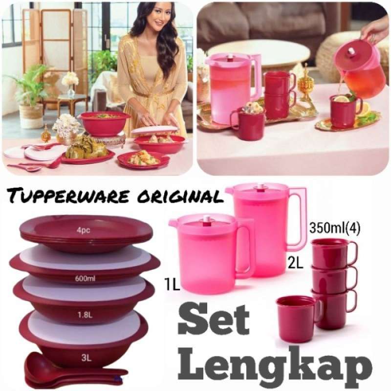 Promo Tupperware Set Mewah Lengkap Wadah Saji Bisa di Microwave Diskon ...