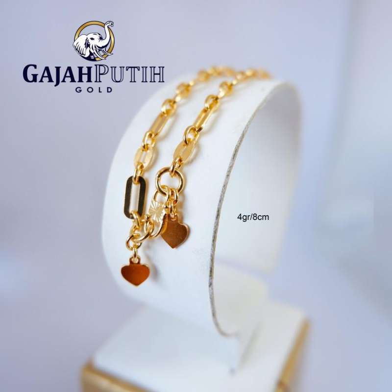 Jual 4gr Gelang Model Italy Kotak Emas Asli Kodeo24080 Di Seller Gajah ...