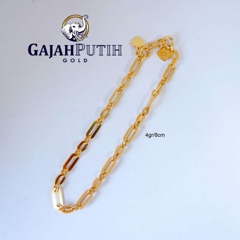 Jual 4gr Gelang Model Italy Kotak Emas Asli Kodeo24080 Di Seller Gajah ...
