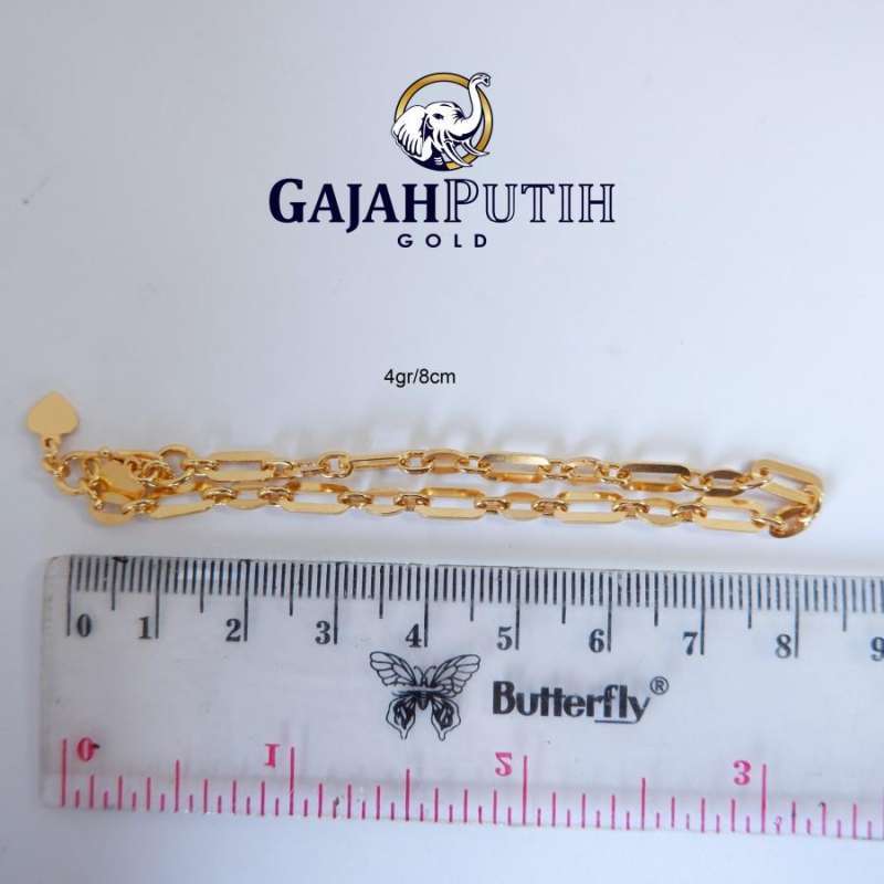 Jual 4gr Gelang Model Italy Kotak Emas Asli Kodeo24080 Di Seller Gajah ...