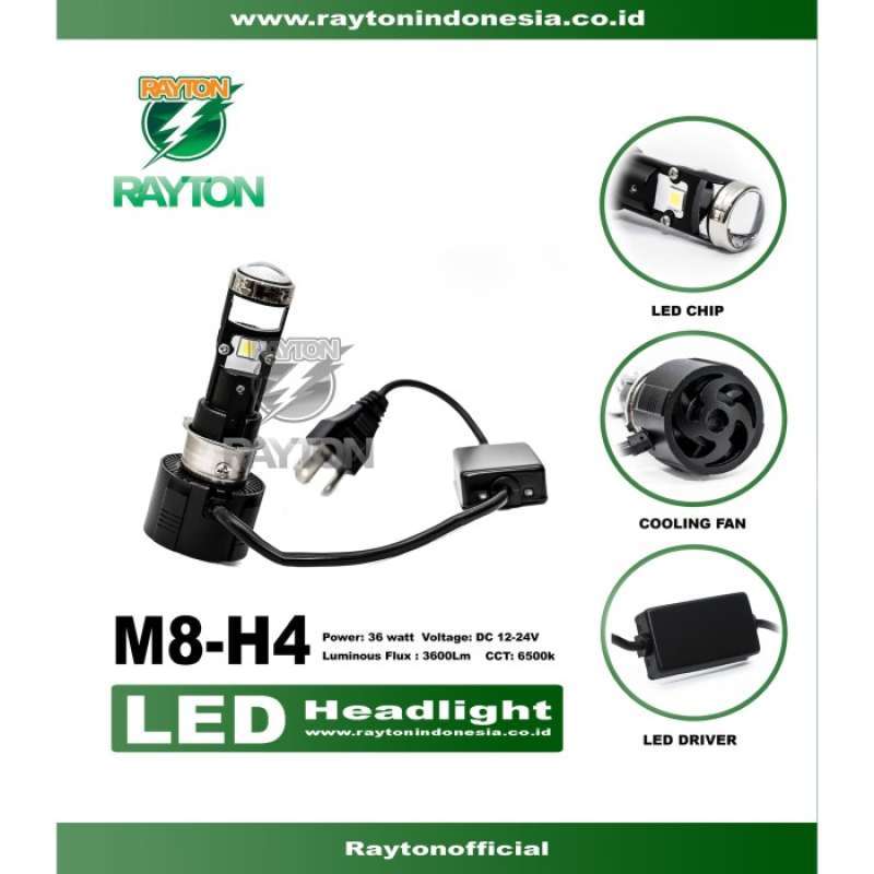 Jual RTD RAYTON LED OTOMOTIF MOTOR M8-H4 36W - White di Seller DEWIDEWI - Cengkareng Timur-2 ...