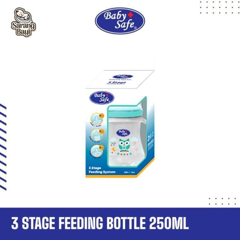 Jual Baby Safe 3 Stage Feeding Bottle Wide Neck 250ml With Handle ...