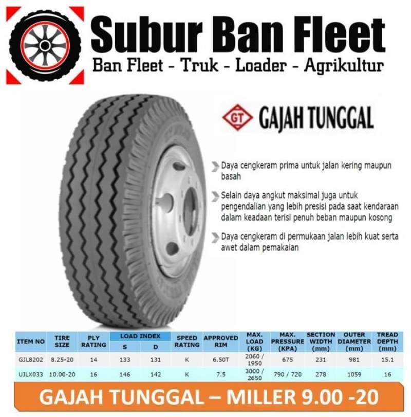 Promo Gt Miller 900 - 20 14pr Ban Luar Truk Fuso Ukuran 9.00 R20 Diskon ...
